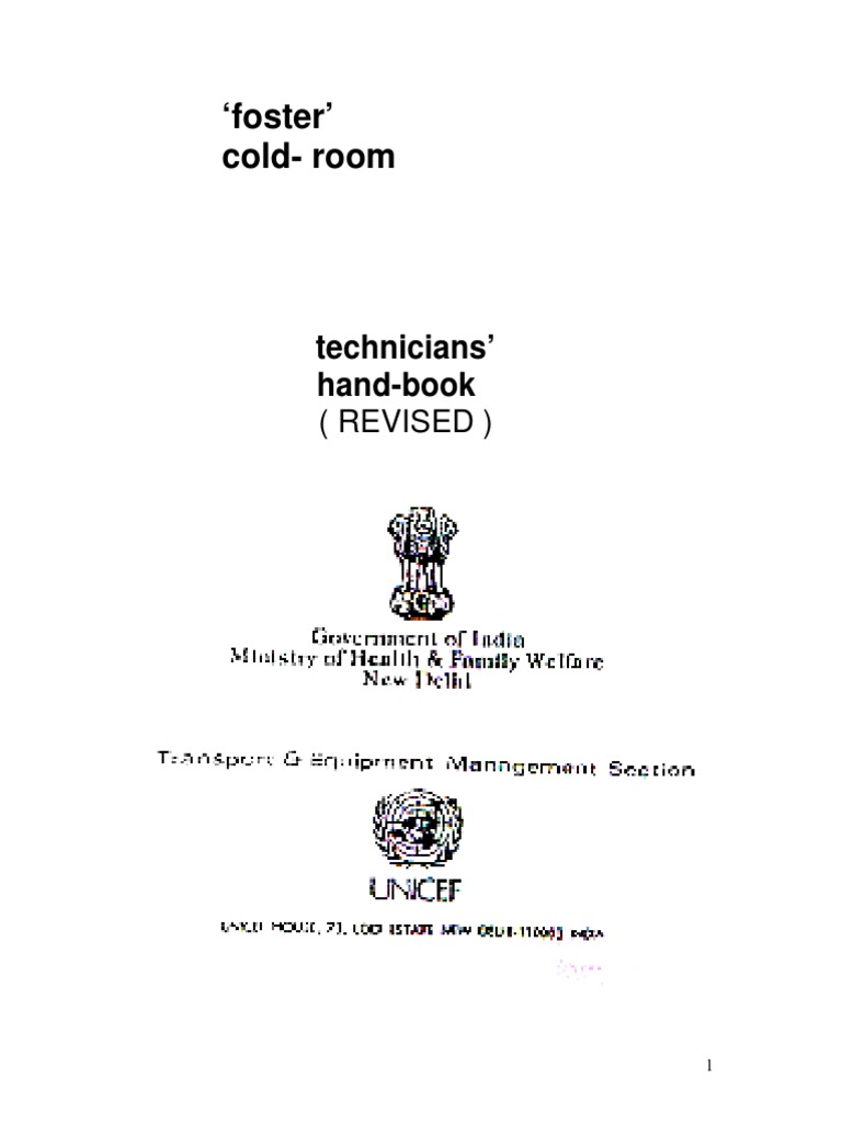 Foster Cold Room Manual | PDF | Thermostat | Switch