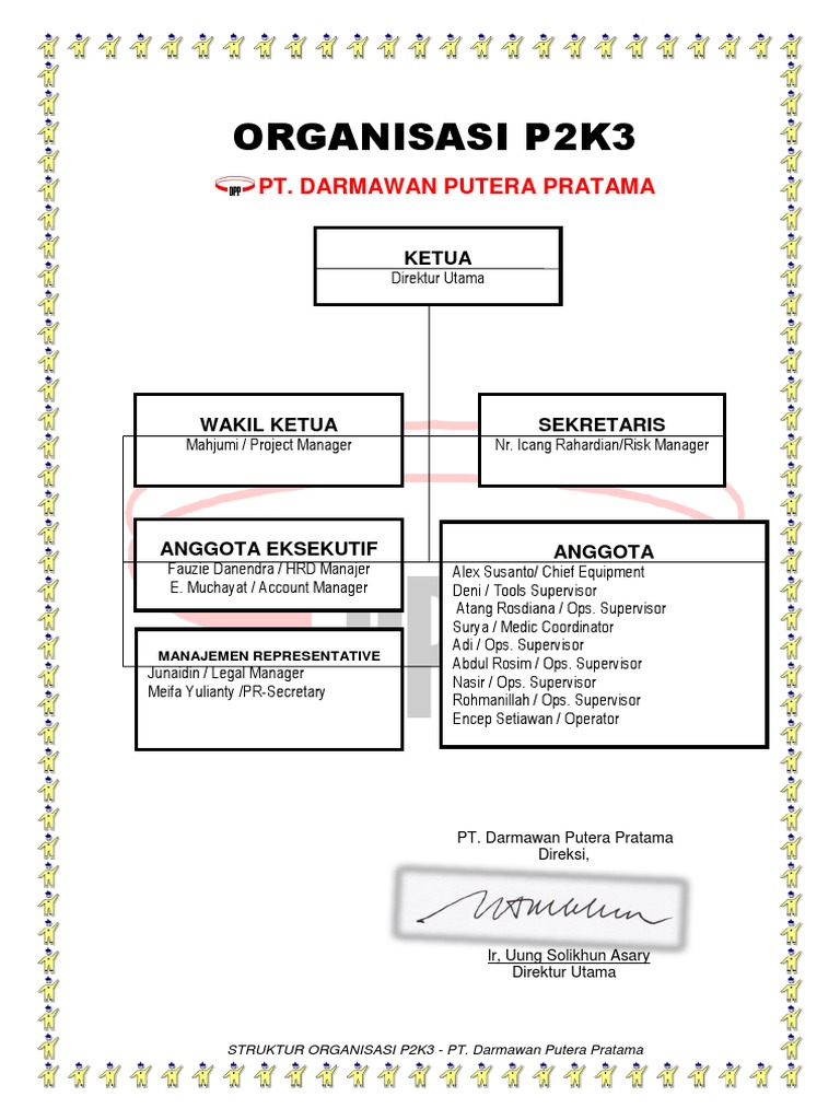 1.2.1. Struktur Organisasi p2k3 | PDF