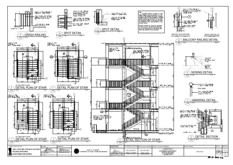 Spot Detail Spot Detail: (At Second Floor) (At Fourth Floor) | PDF | Stairs