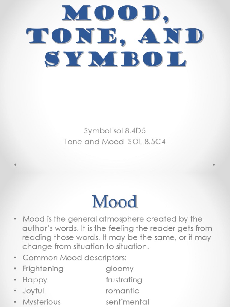 Mood, Tone, and Symbol Guide | PDF