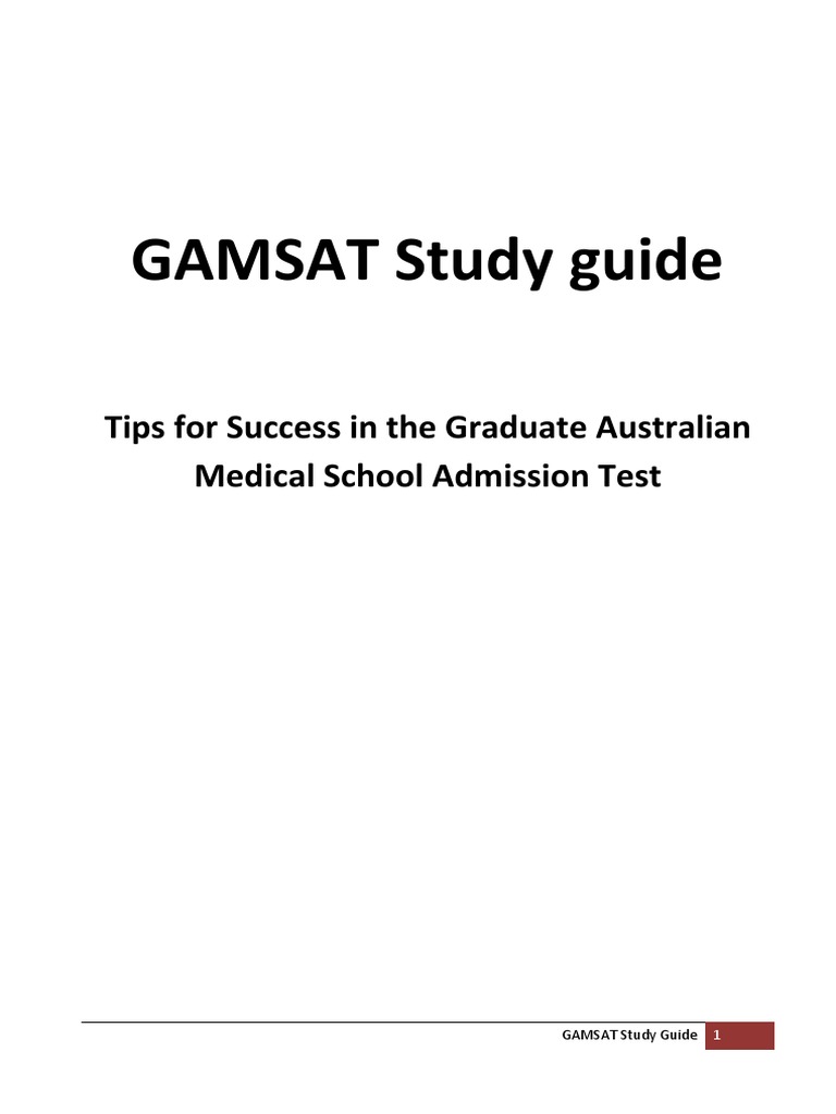 Gamsat Guide 1 | PDF | Chemical Bond | Cell (Biology)