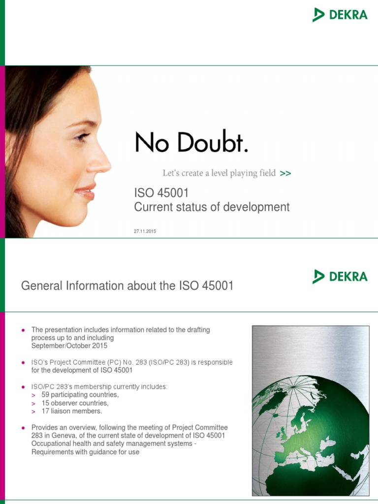 ISO 45001 Current Status of Development | PDF | International ...