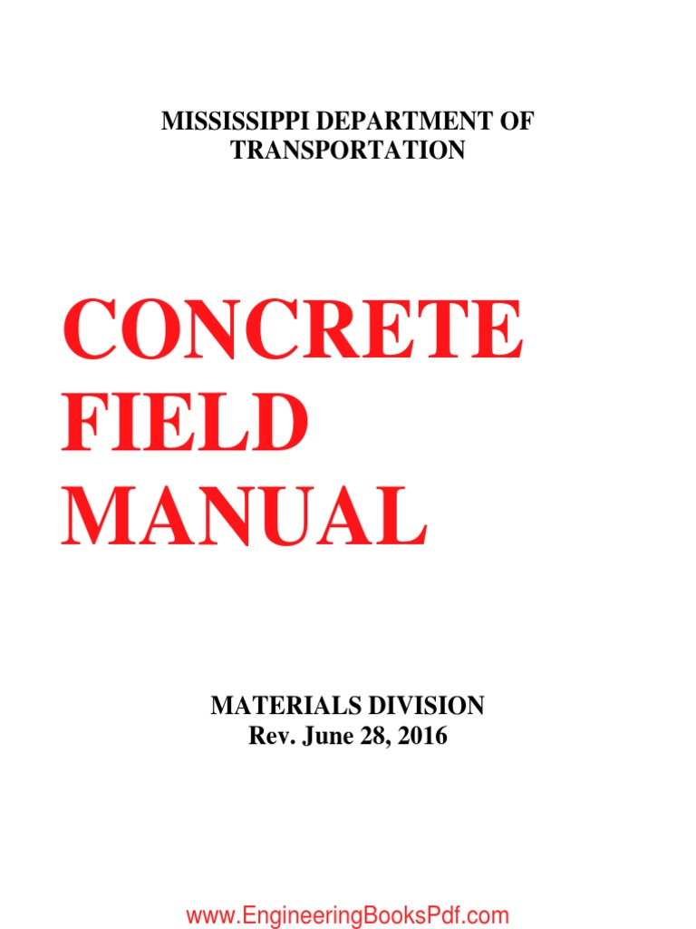 Concrete Field Manual | PDF | Concrete | Materials