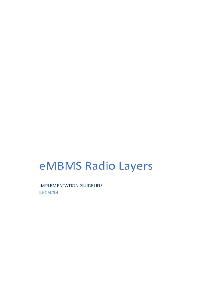 EMBMS Radio Layers | PDF | Radio | Computer Networking