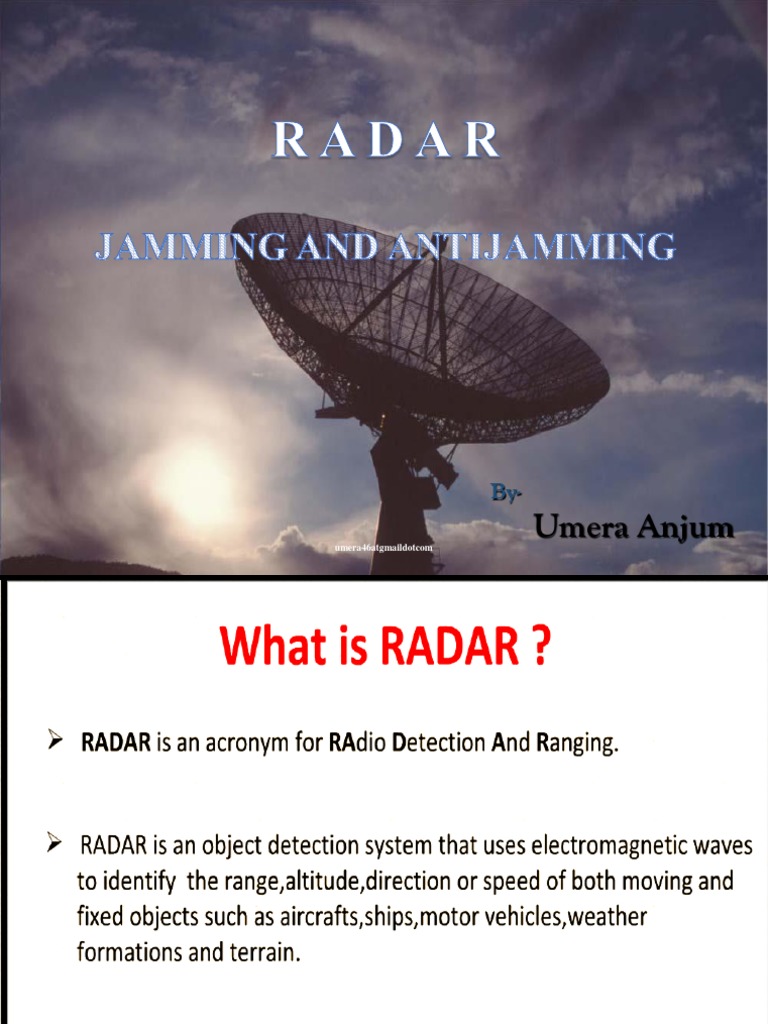Radar Jamming and Anti-Jamming Techniques | PDF | Radar | Microwave ...