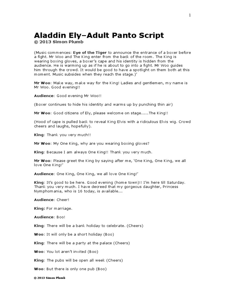 Aladdin Script | PDF | Leisure