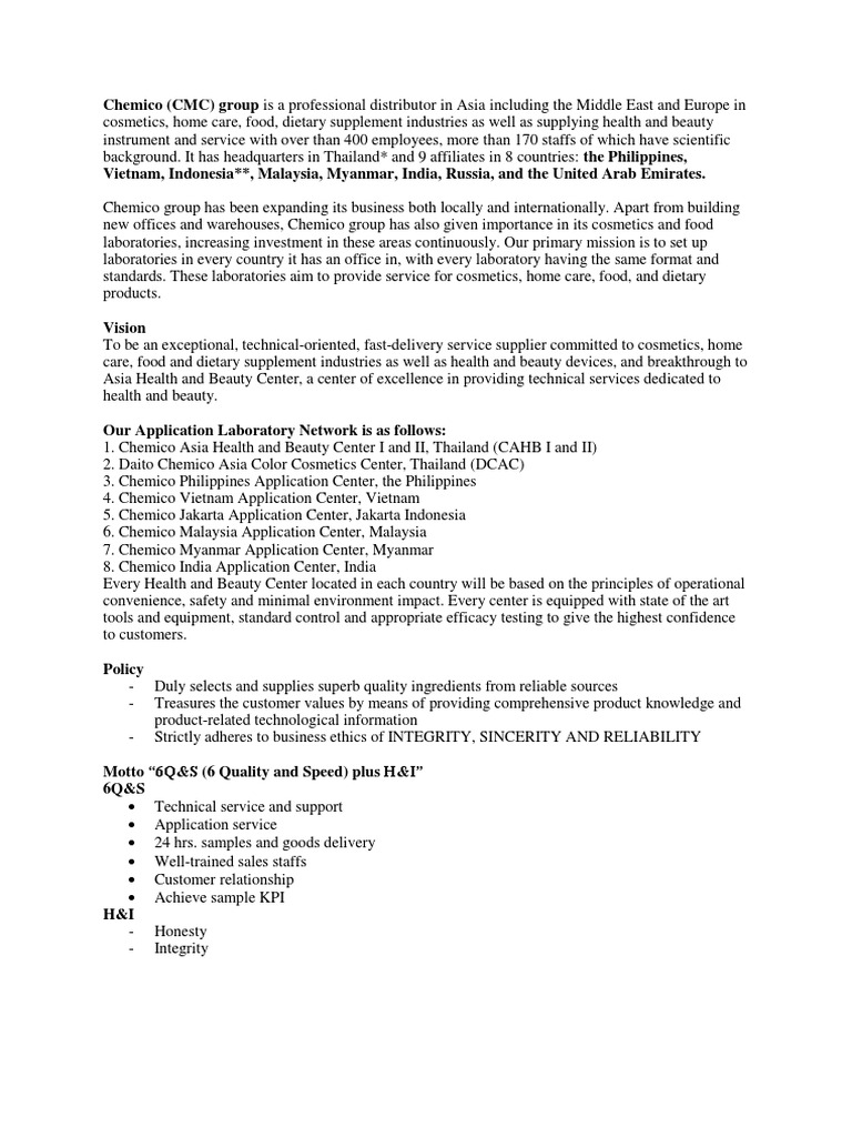 PT. Kemiko Indonesia | PDF | Cosmetics | Dietary Supplements