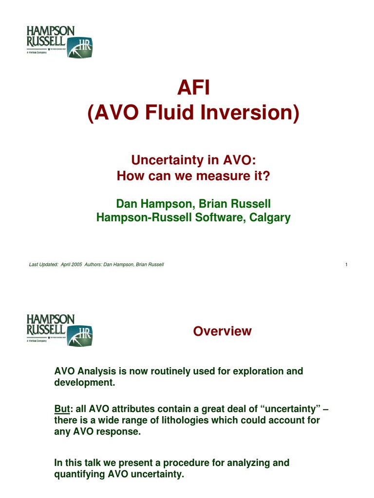 581 AVO Fluid Inversion | PDF | Statistical Theory | Statistics