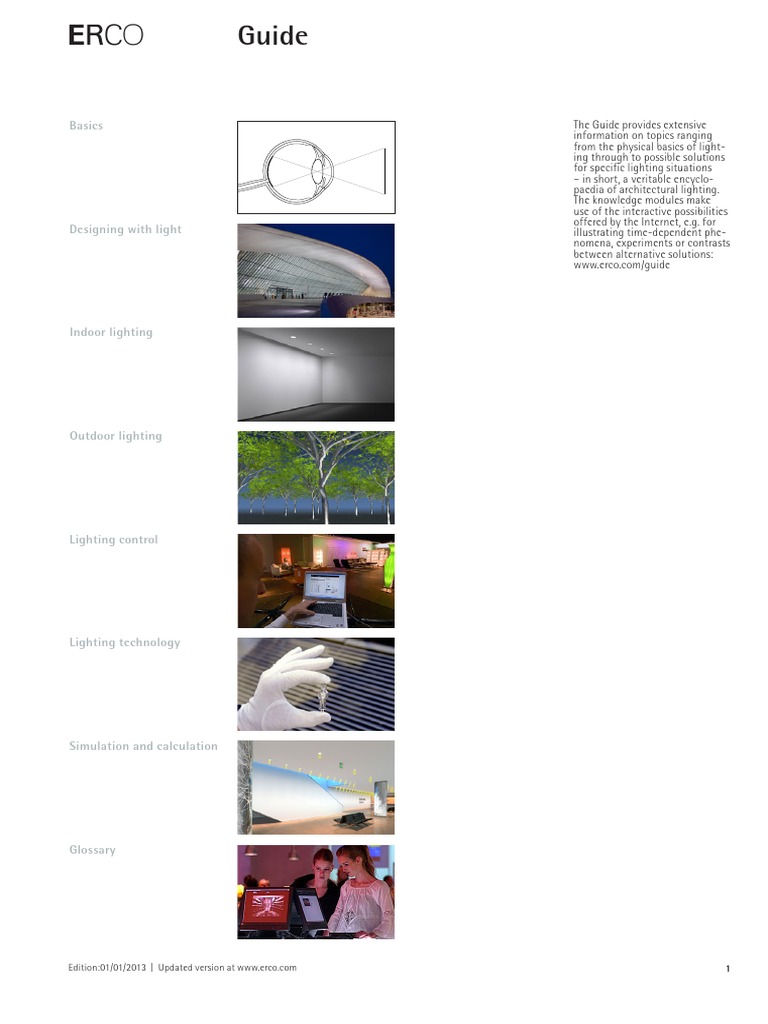 Erco Guide en PDF | PDF | Lighting | Perception