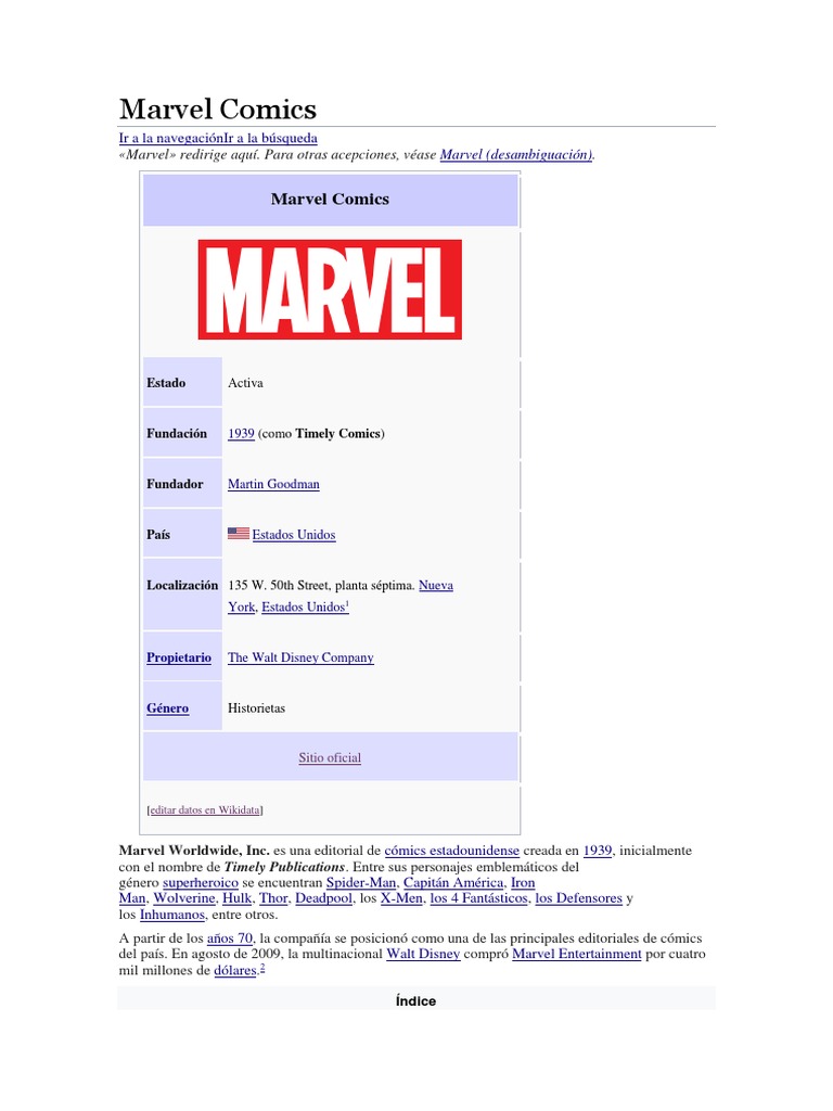 Marvel Comics | PDF | Comics Marvel | Cómics