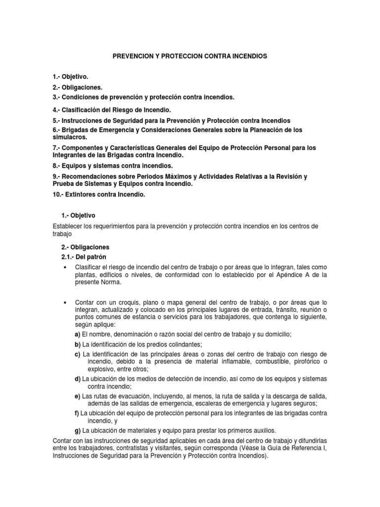 Prevencion y Proteccion Contra Incendios | PDF | Inventario | Temperatura