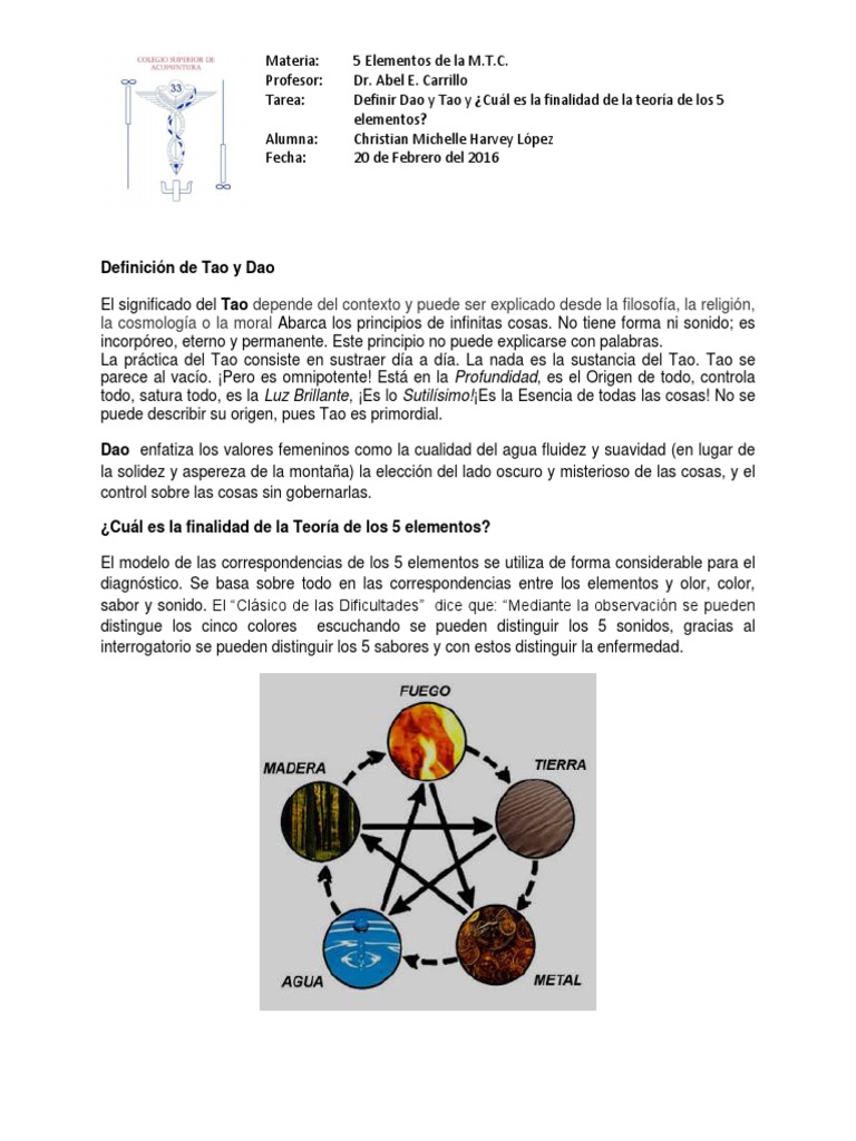 Los 5 Elementos en Medicina China | PDF