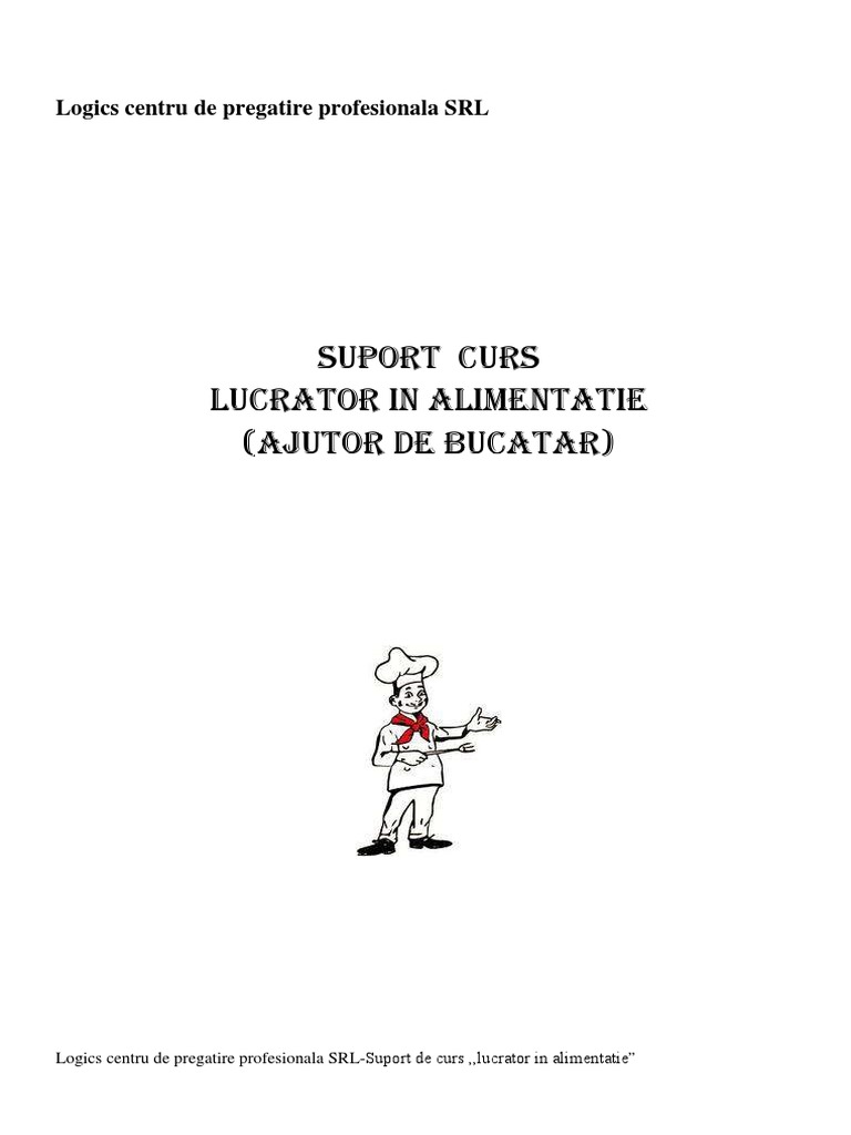 SUPORT CURS Bucatar PDF | PDF