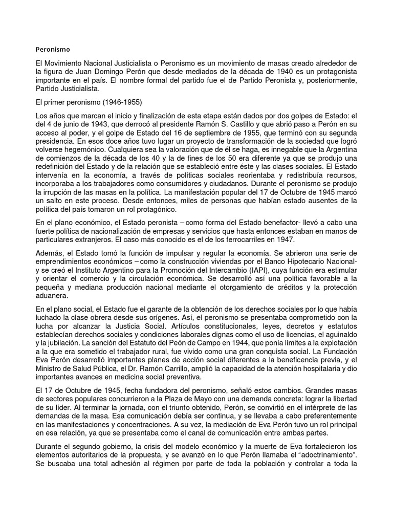 Peronismo y Claudio Caveri | PDF | Política (general)