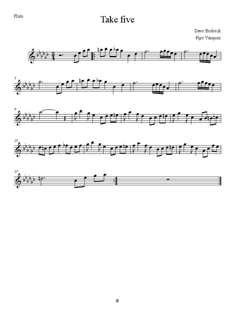 Take Five - Flute | PDF