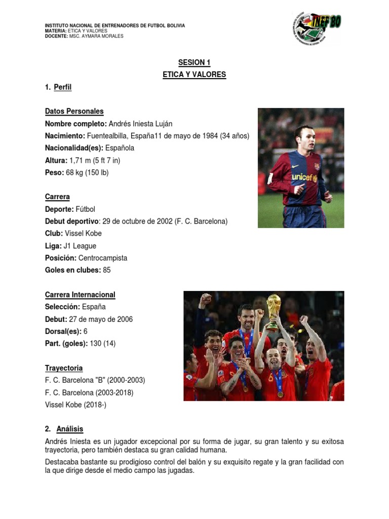 Etica y valores en el futbol.docx | Asociación de Futbol | FC Barcelona ...