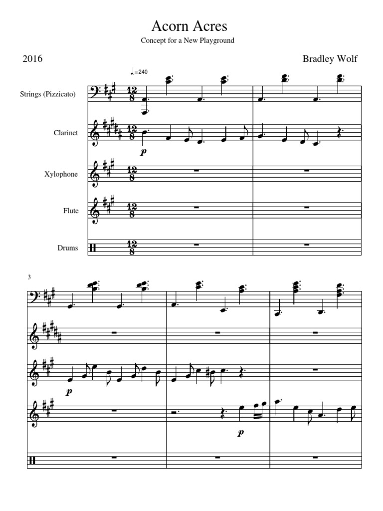Acorn Acres Score | PDF | Art