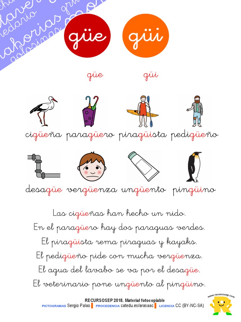 Recursos de Lectoescritura: Güe y Güi | PDF