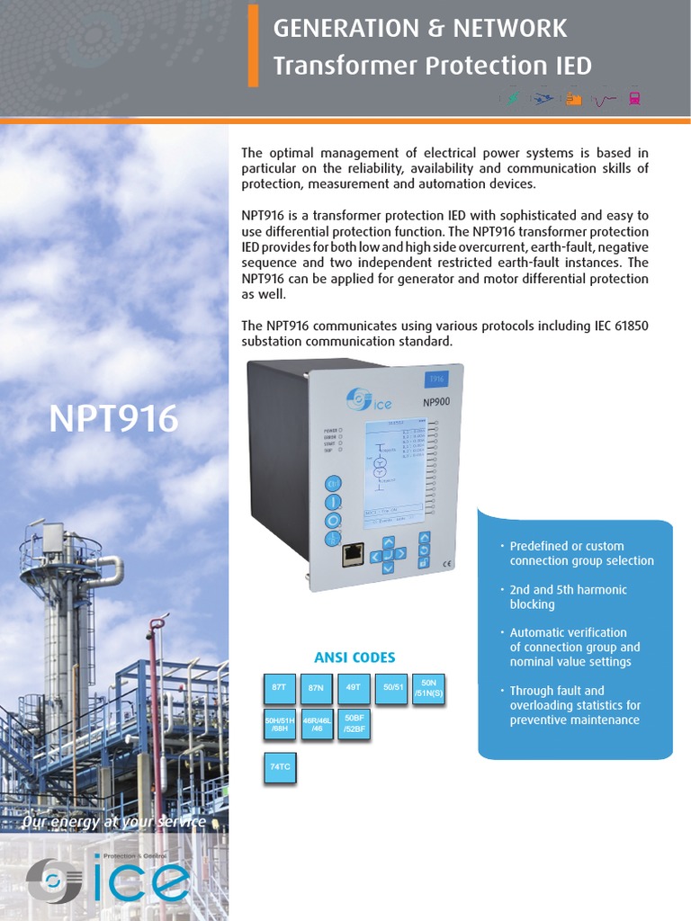 NPT916 Transformer Protection IED Overview | PDF | Transformer ...