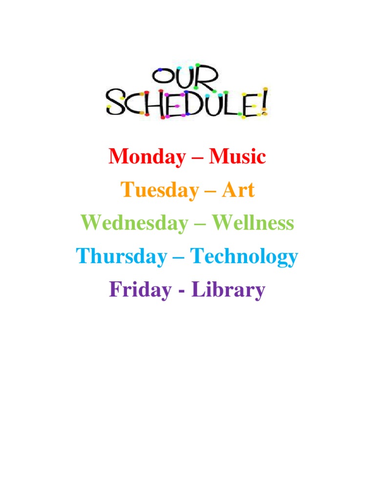 Specials Schedule 2018 | PDF