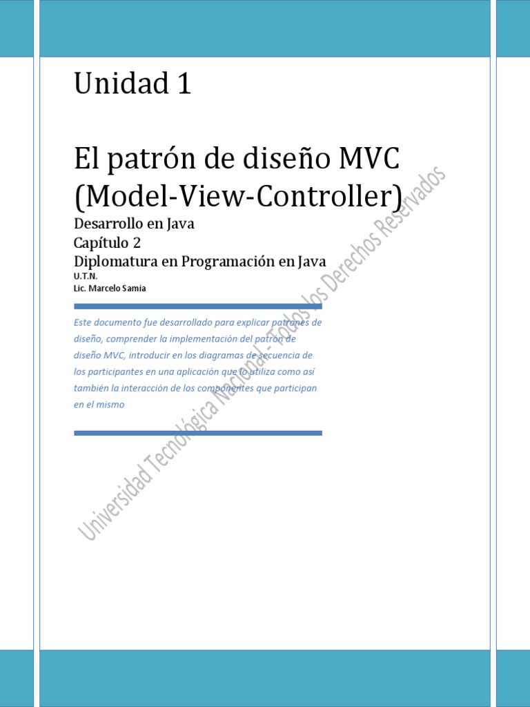 DPJ - MÓDULO - 3 - Capítulo 2 - El Patrón de Diseño MVC PDF | PDF ...