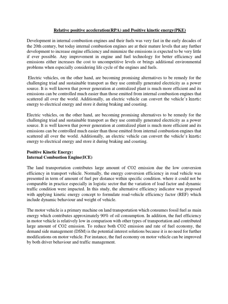 Relative Positive Acceleration | PDF | Electric Vehicle | Internal ...