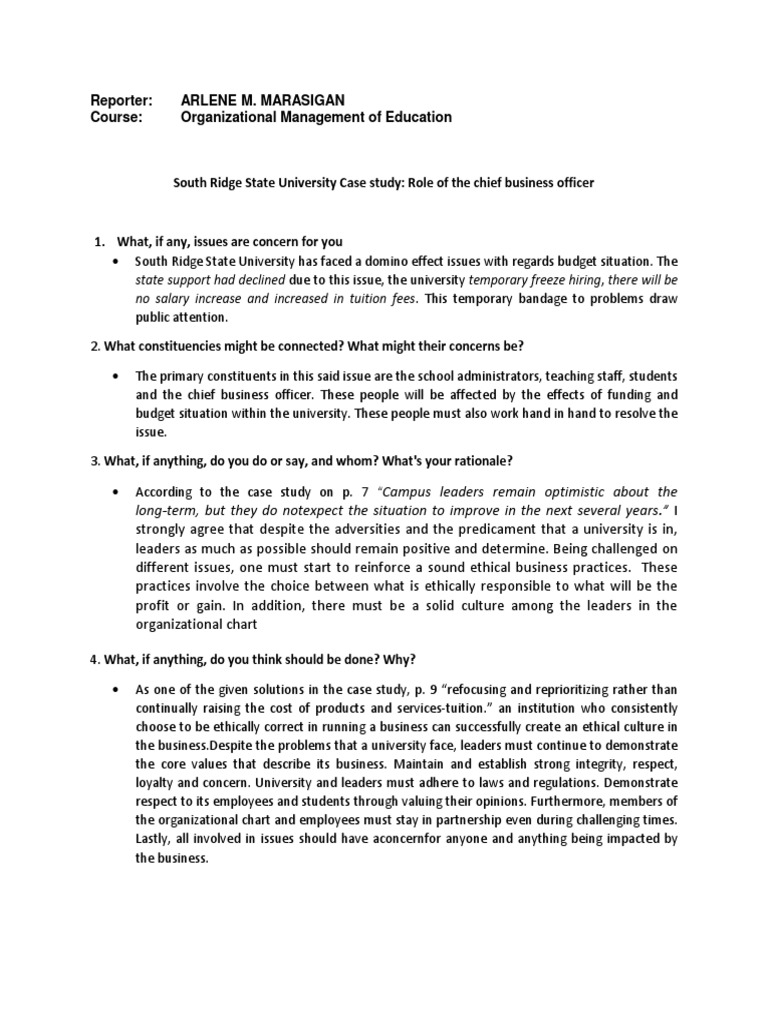 Assignment Case Study | PDF | University | Employment
