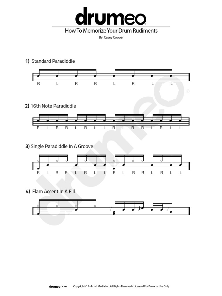 How To Memorize Your Drum Rudiments Web | PDF | Intellectual Property ...