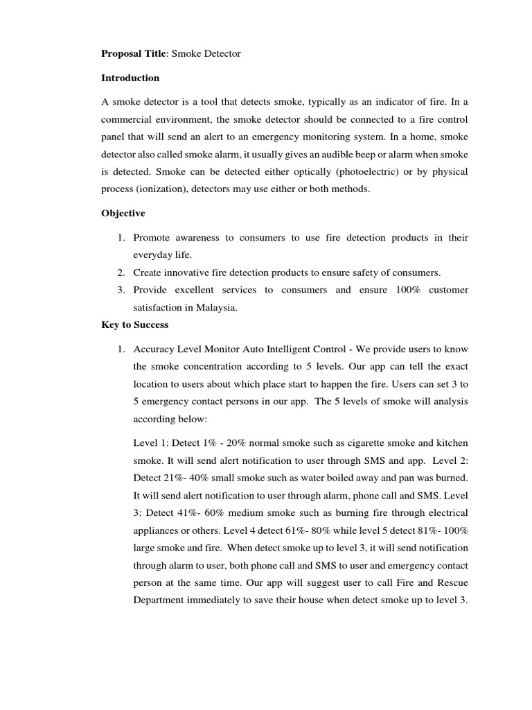 Proposal Smoke Detector Neww | PDF | Smoke | Nature