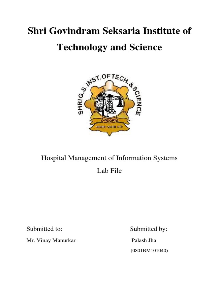 Shri Govindram Seksaria Institute of Technology and Science: Hospital ...
