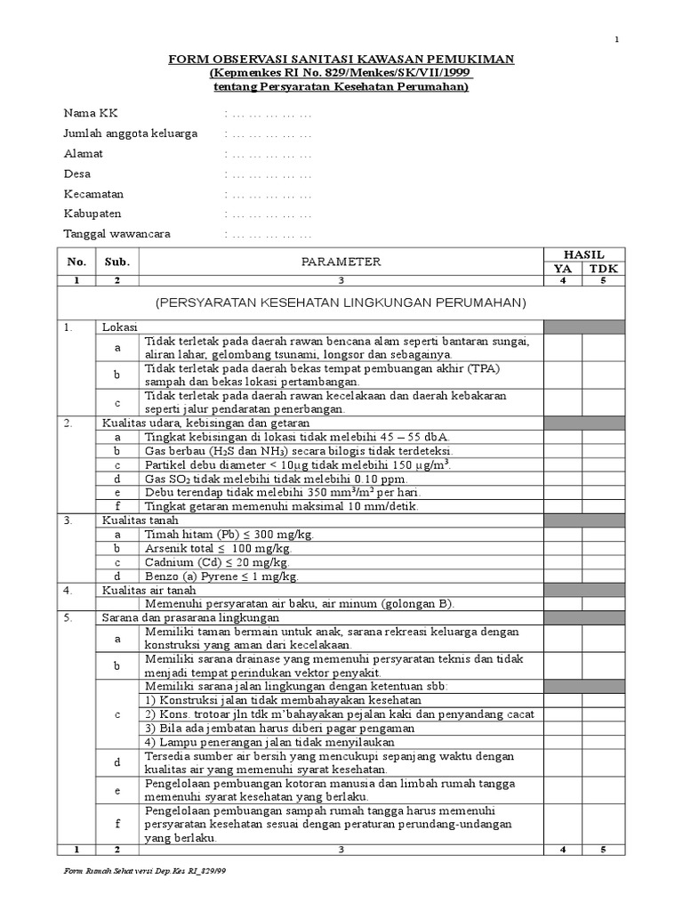 Form Observasi | PDF