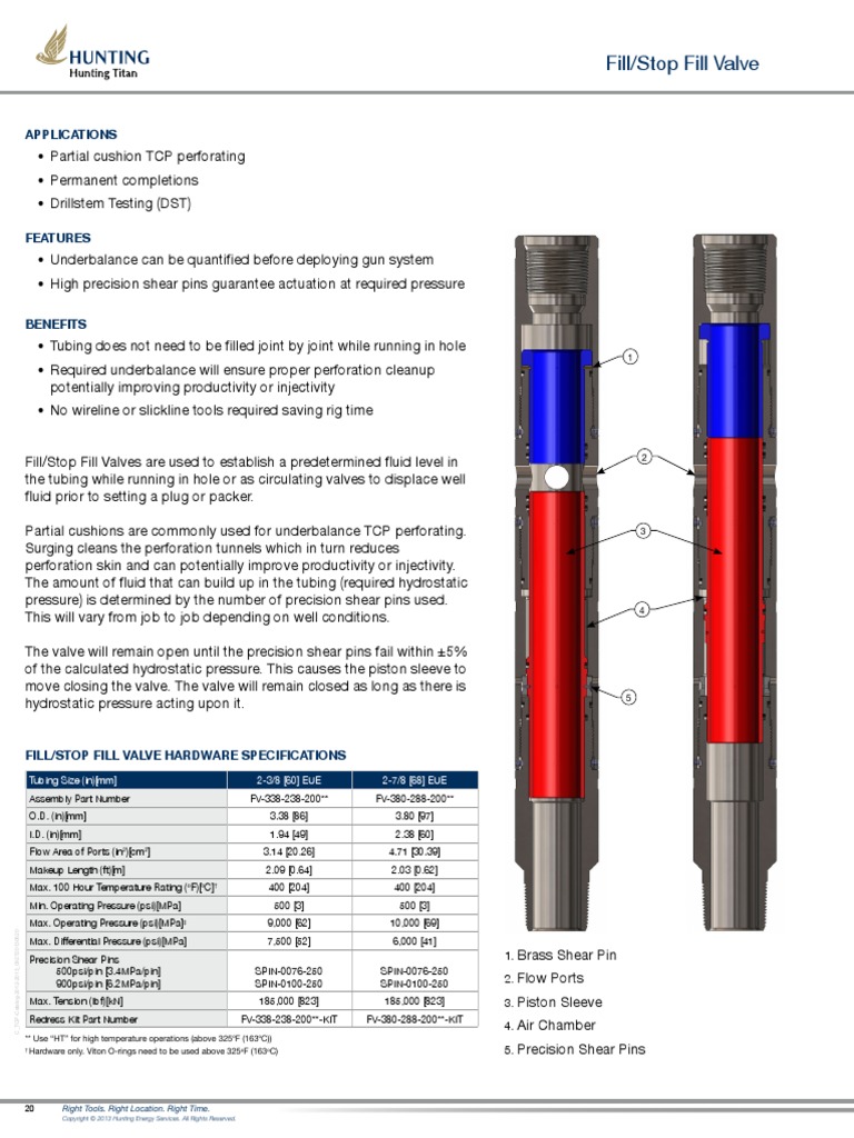 Fill Stop Fill Valve | PDF | Valve | Gas Technologies