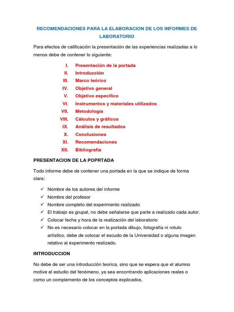 Presentacion de Informe Laboratorio | Laboratorios | Bibliografía