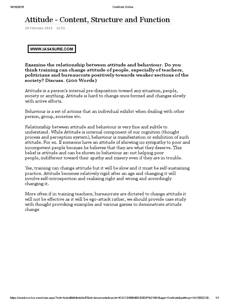 Attitude Structure | PDF