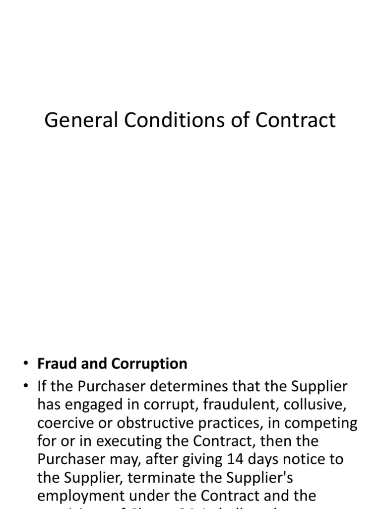 Lecture 4 General Conditions of ContractIV | Download Free PDF | Civil ...