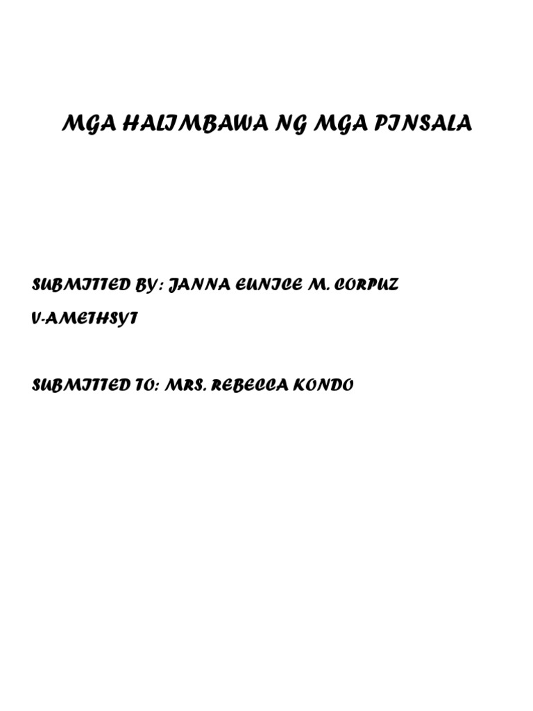 Mga Halimbawa NG Mga Pinsala | PDF