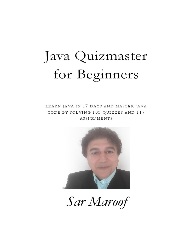 Java Quizmaster For Beginners Pdf Data Type Method Computer Programming