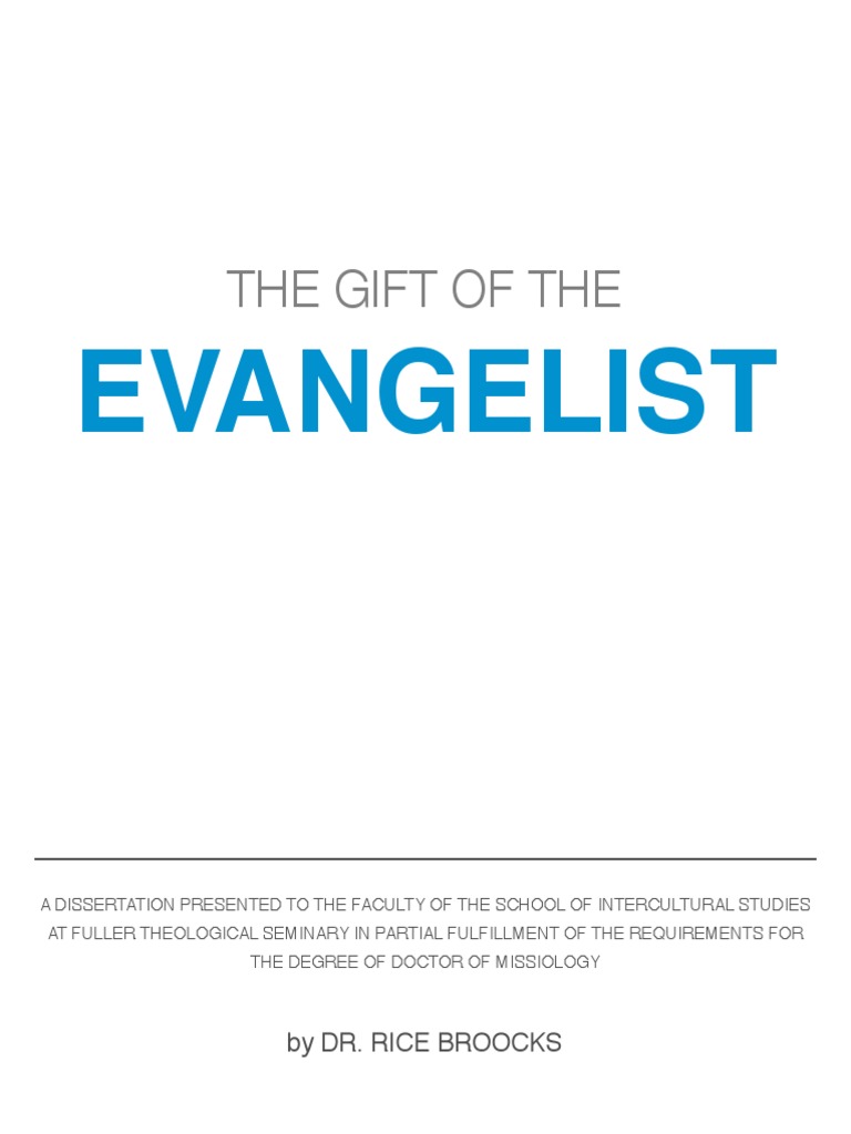 Rice Broocks Dissertation Download | PDF | Evangelism | Evangelicalism