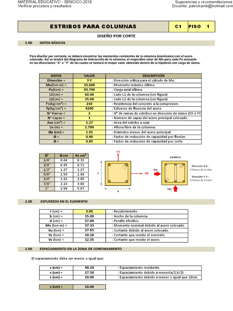 Estribos en Vigas y Columnas | Carpintería | Acero