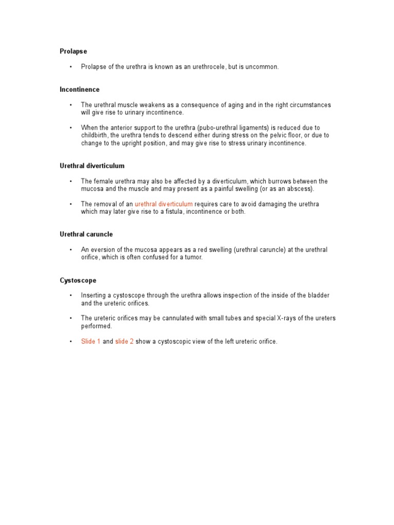 Urethral Caruncle Overview | PDF