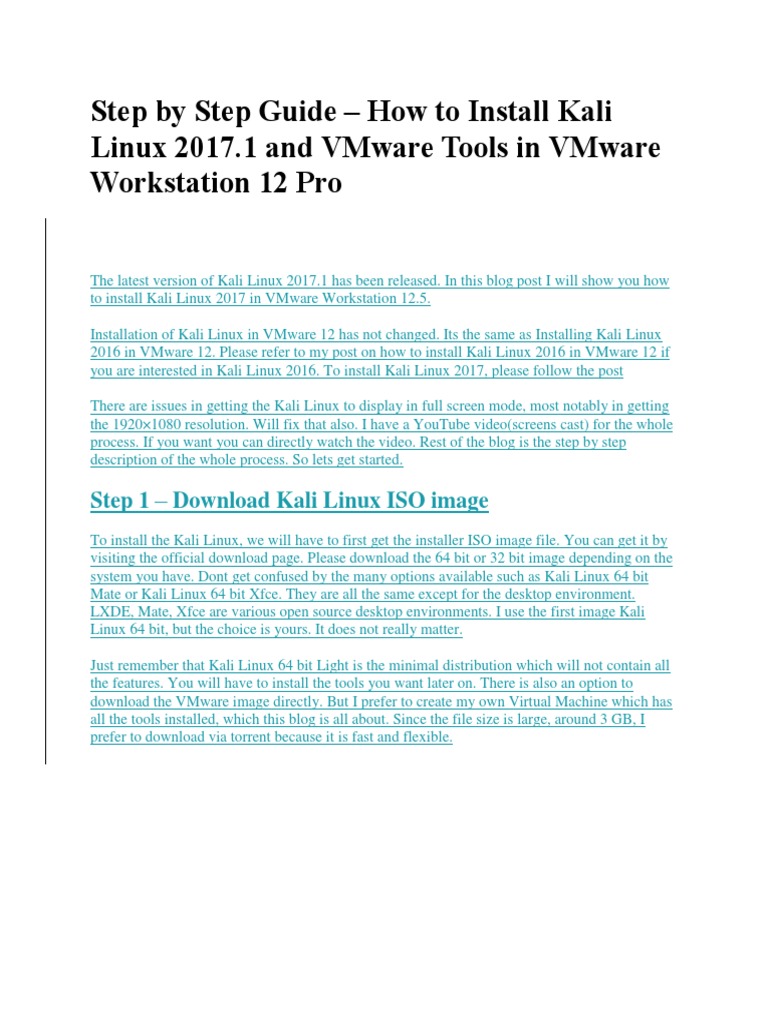 How To Install Kali | PDF | Virtual Machine | Tab (Gui)