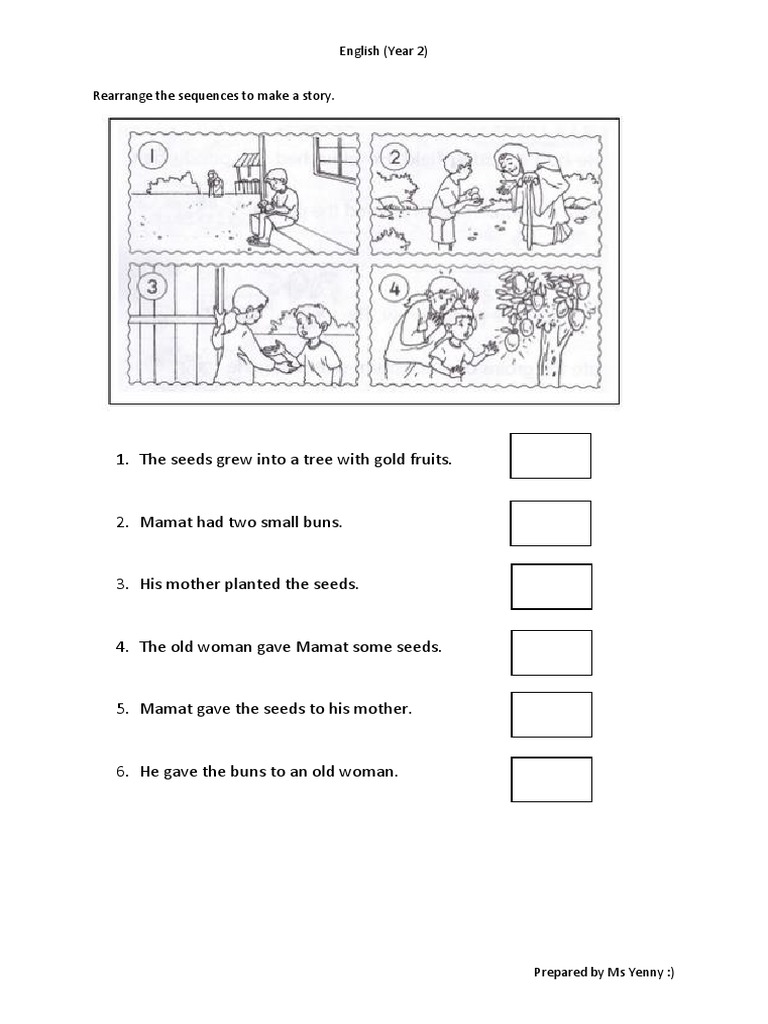 Year 2 Eng Exercise - Jan 18 | PDF