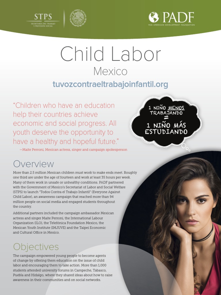 ChildLabor Onepager+2017 | PDF | Child Labour | Mexico