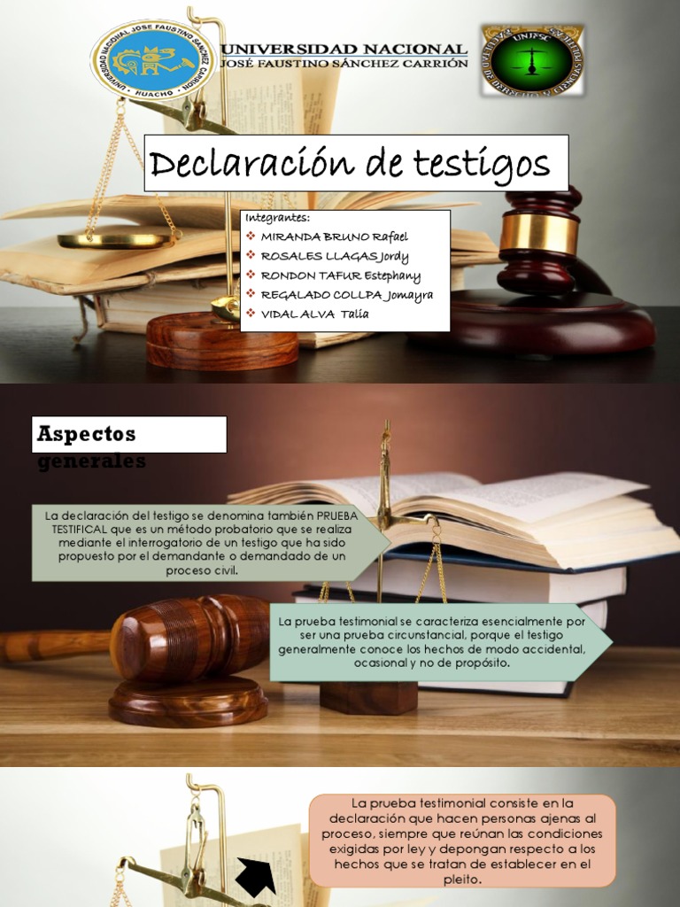 Declaracion de Testigos ACABADO | PDF | Testimonio | Testigo
