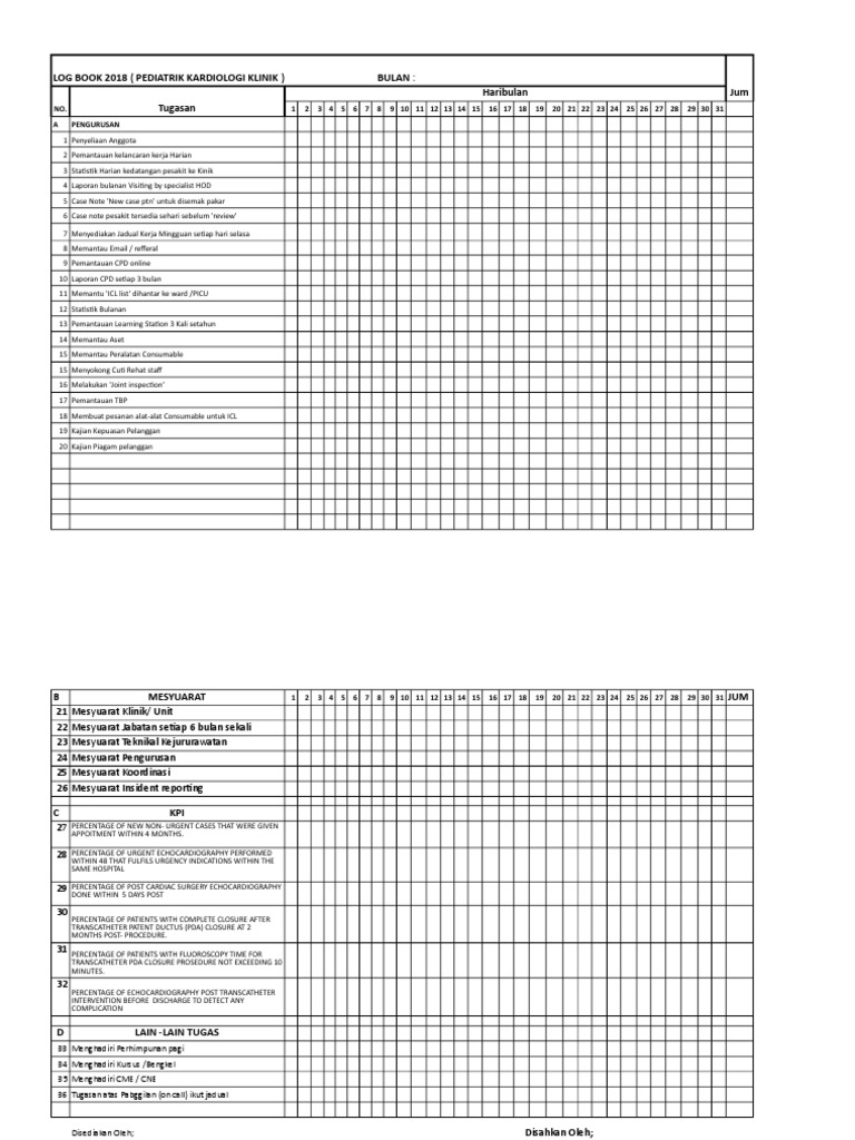 Log Book 2018: A Monthly Summary of Clinical, Administrative, and ...