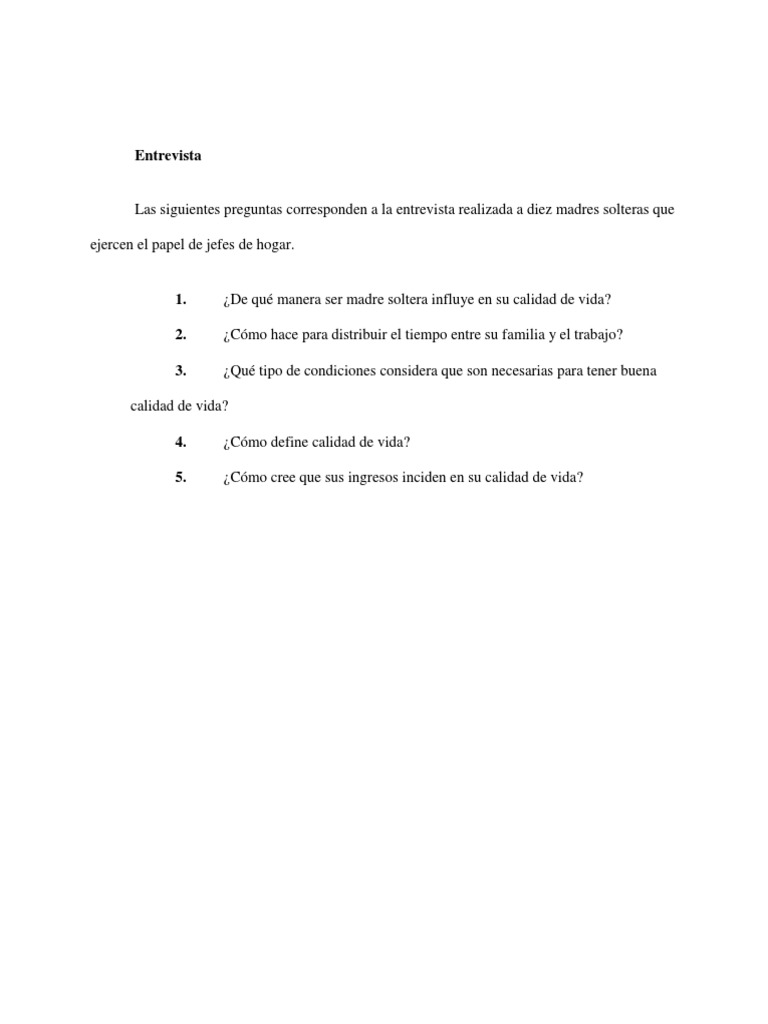 Transcripci-N Entrevistas Madres Solteras | PDF | Amor | Sicología