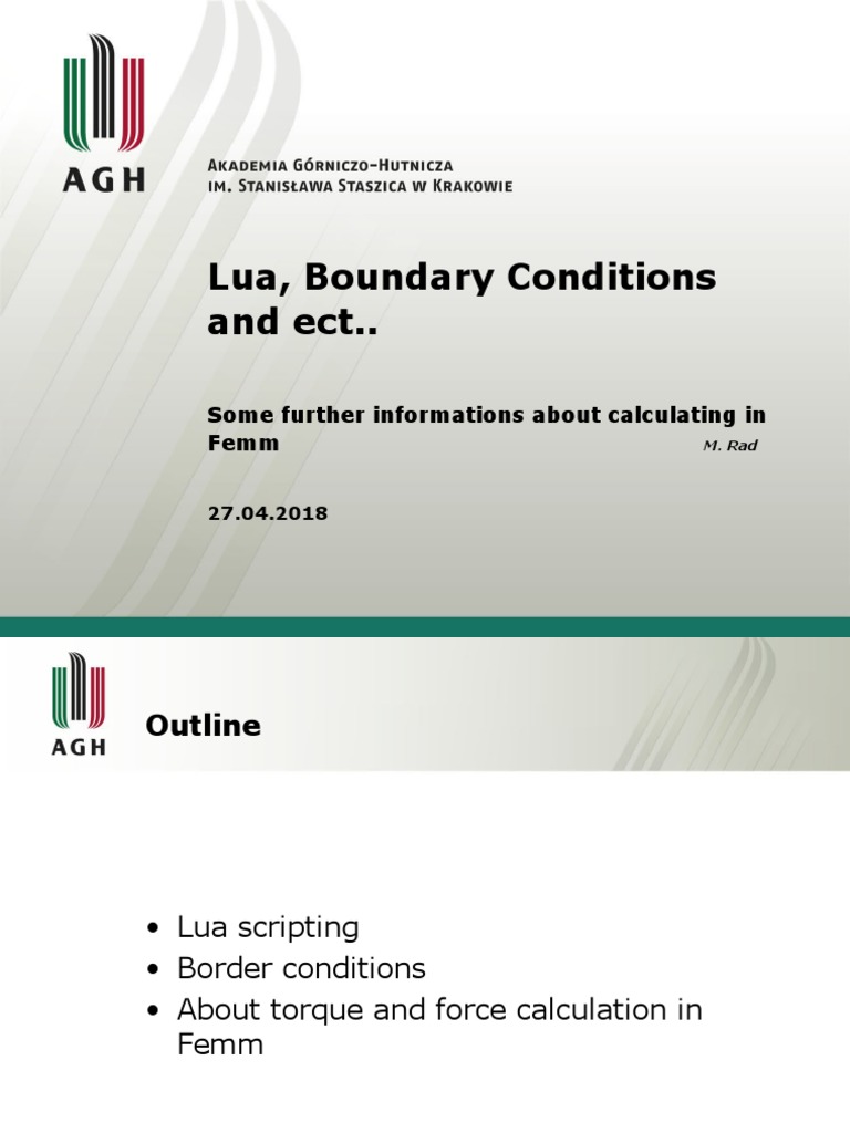 Lua Boundary Conditions Force Calculation Femm | PDF | Boundary Value Problem | Integral