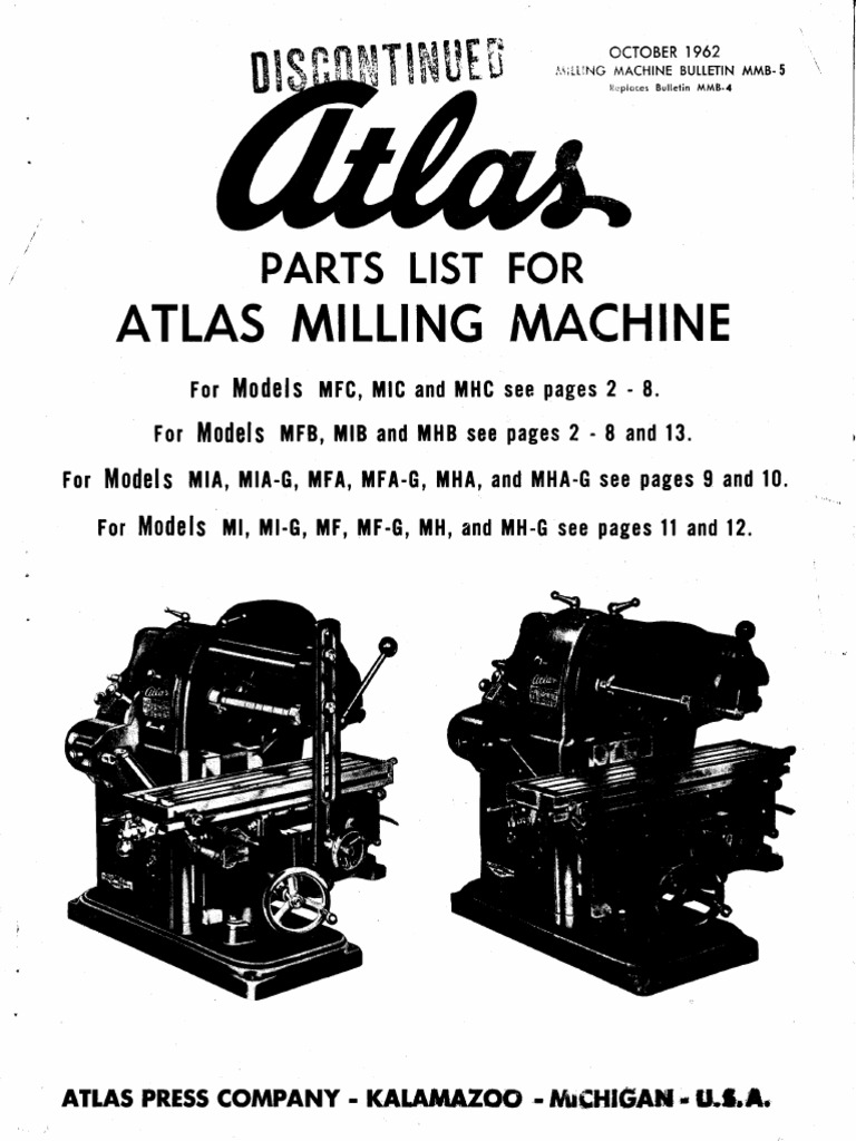 ATLAS Milling Machine | PDF