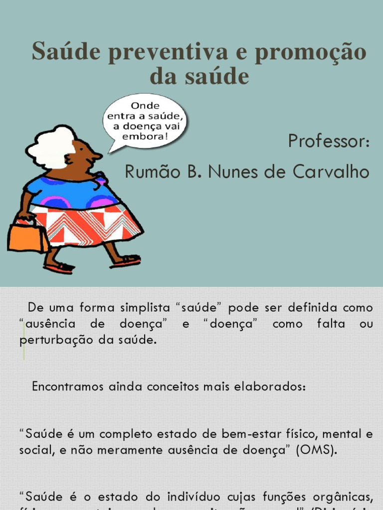 Promoção e Prevenção da Saúde | PDF | Promoção de saúde ...