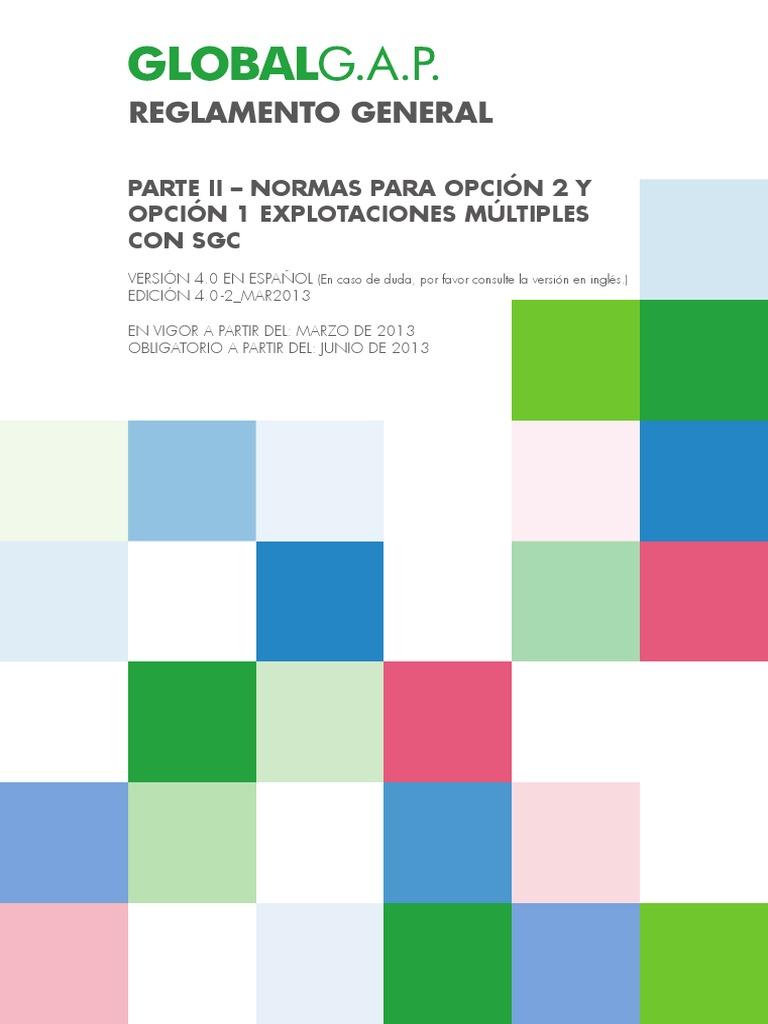 Global GAP Parte II - Normas para Opcion 2 y Opcion 1 | PDF | Auditoría | Contralor